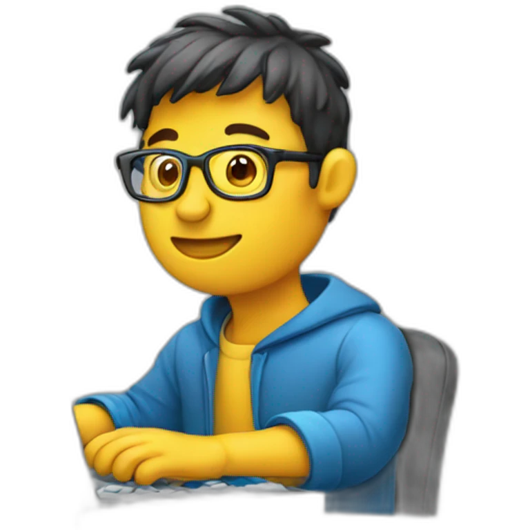 Computer developer typing emoji | AI Emoji Generator