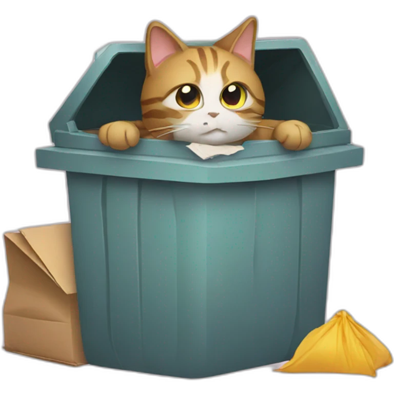 cat in garbage emoji | AI Emoji Generator