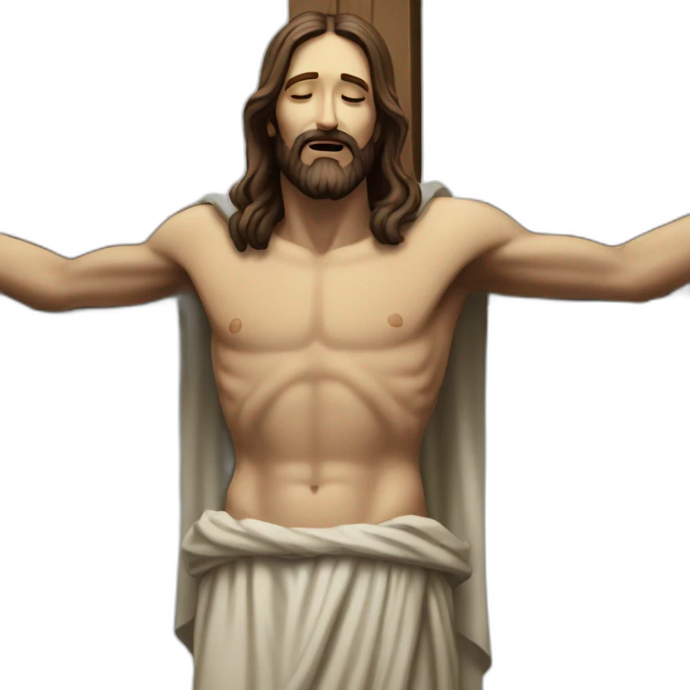 Jesus Christ on the cross emoji | AI Emoji Generator