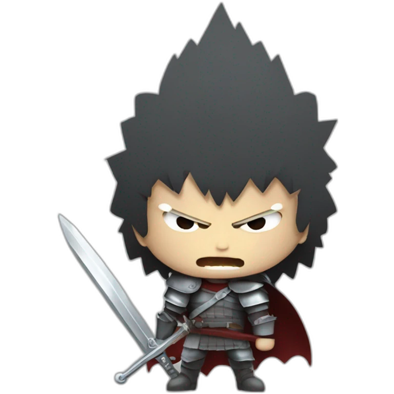 angry berserk guts with large sword emoji | AI Emoji Generator
