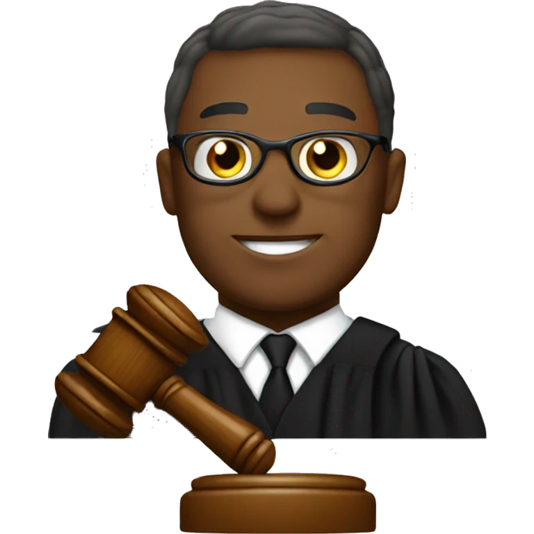Judge with gavel emoji | AI Emoji Generator