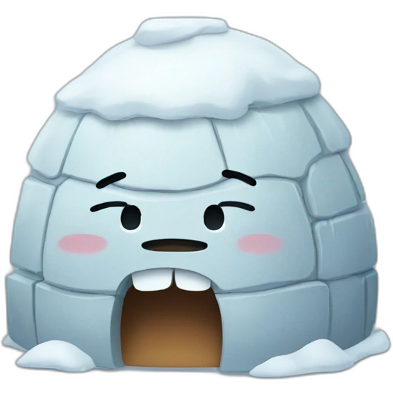 igloo crying emotional face emoji | AI Emoji Generator