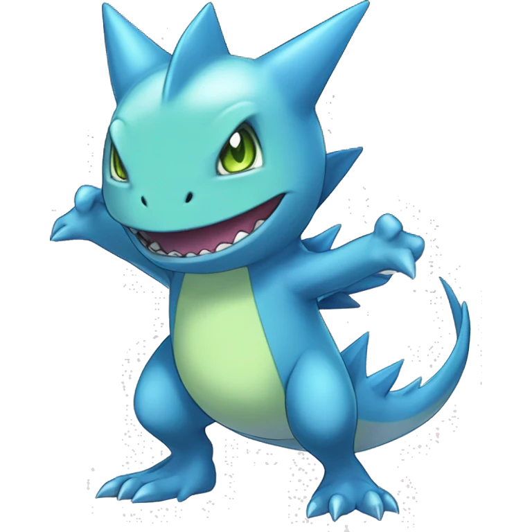 Blue Larvitar-Sharpedo-Gabite-Gible-Digimon Full Body emoji | AI Emoji ...
