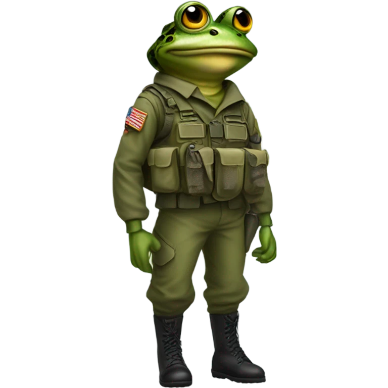 Military frog emoji | AI Emoji Generator