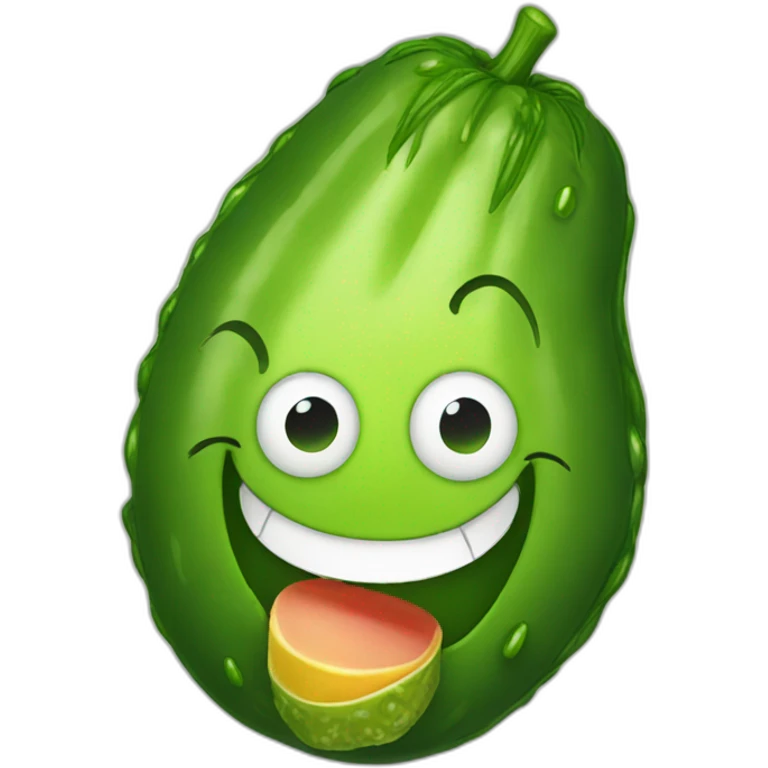 smiley eating pickle emoji | AI Emoji Generator