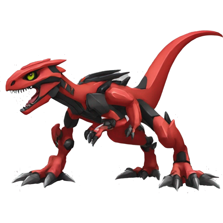 Cool Edgy Black Red Digimon-Fakemon-Guilmon-Velociraptor-Dragon-Mecha ...