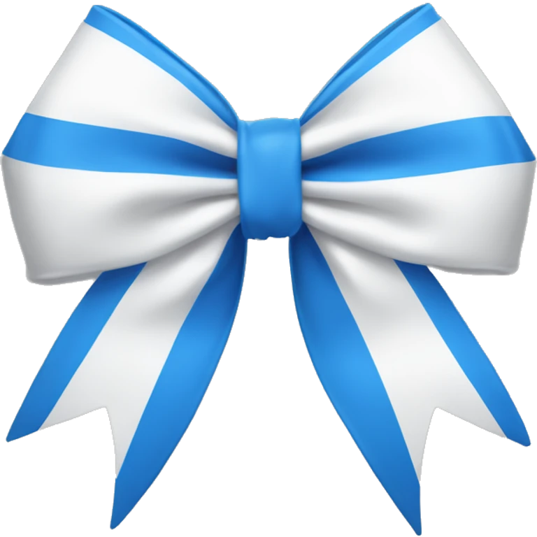 white and blue cheer bow emoji | AI Emoji Generator