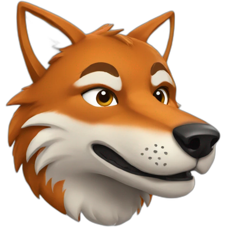 Renard embrase un loup emoji | AI Emoji Generator