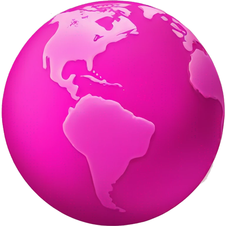 Hot pink earth globe emoji | AI Emoji Generator