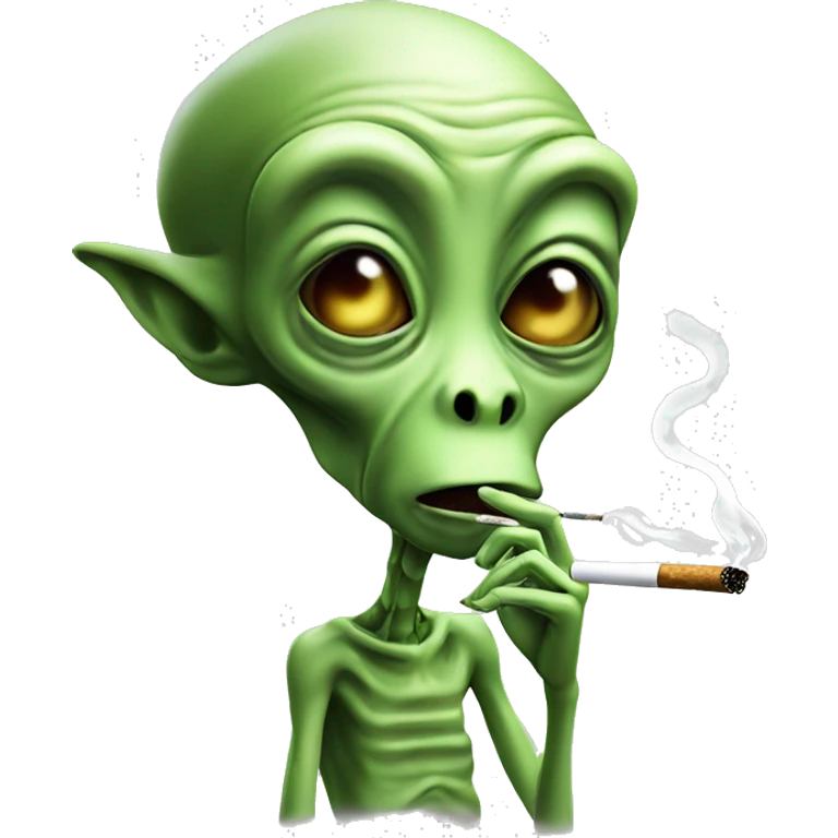 Alien smoking joint emoji | AI Emoji Generator
