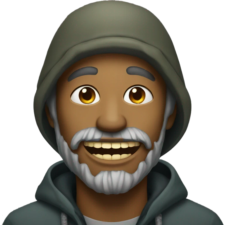 homeless man with golden teeth emoji | AI Emoji Generator