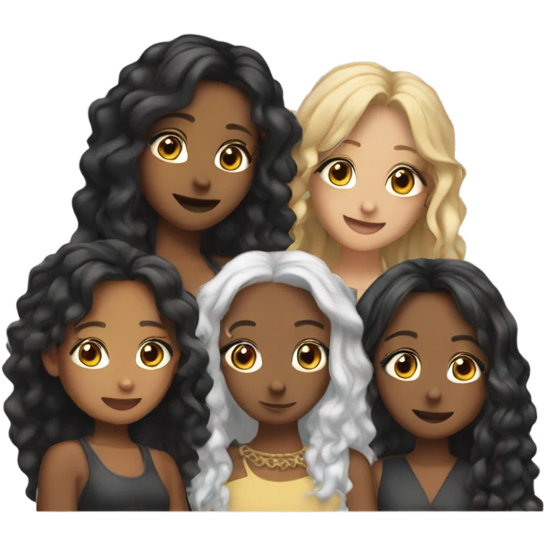 a girl group of 4 members (aespa) emoji | AI Emoji Generator