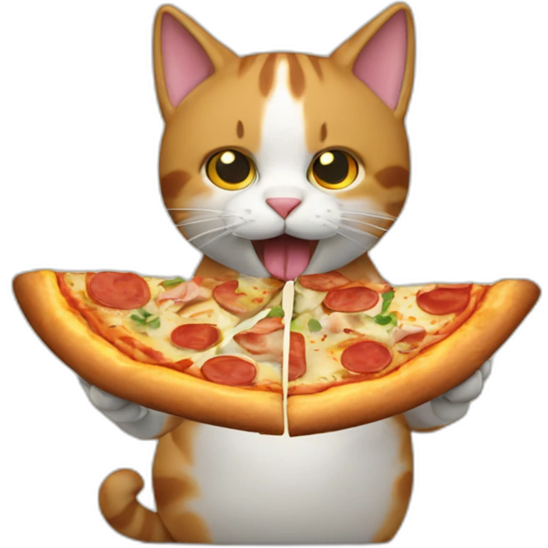Gato comiendo pizza emoji | AI Emoji Generator