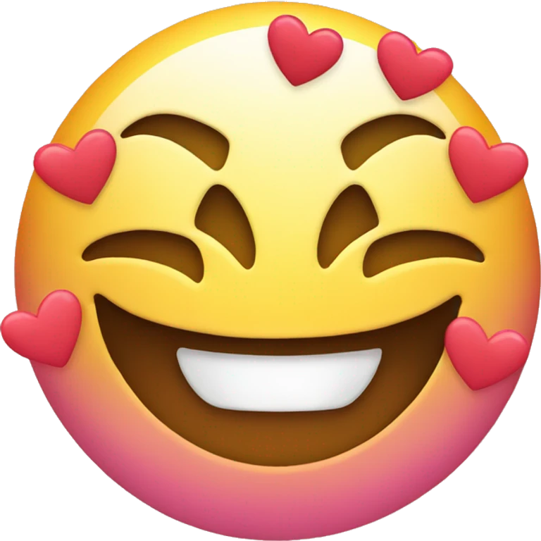Smiley face emoji with hearts on the cheeks emoji | AI Emoji Generator
