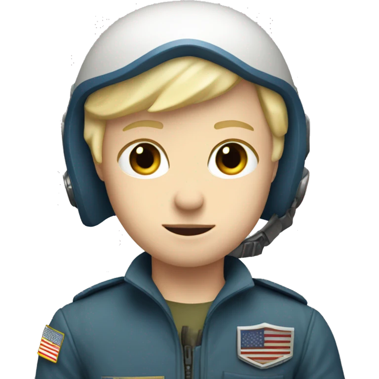 white kid with short blonde hair and blue eyes fighter pilot helmet ...