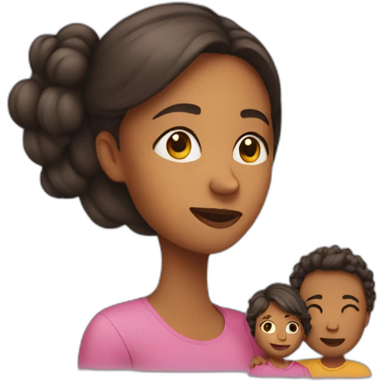 Mum looks her child emoji | AI Emoji Generator