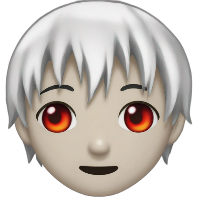 Kaneki Ken red eyes emoji | AI Emoji Generator