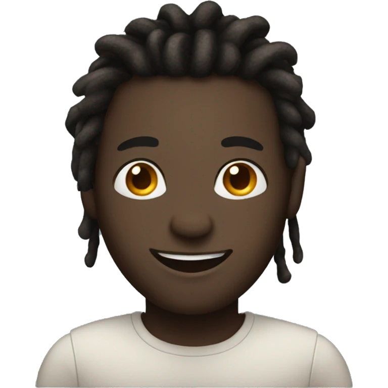 smiling dark-skinned male with dreadlocks emoji | AI Emoji Generator