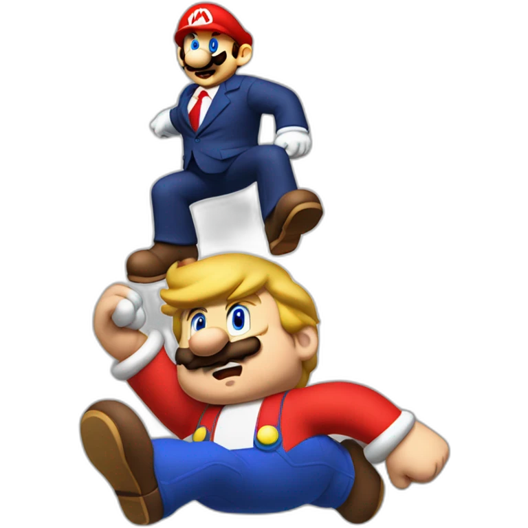 mario jumping on donald trump's head like a goomba emoji | AI Emoji ...