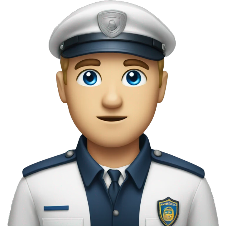 face, blue eyes security guard emoji | AI Emoji Generator