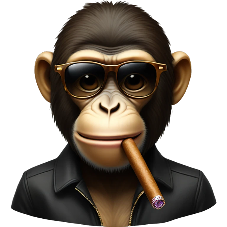 Monkey with shades on with a cigar in his mouth emoji | AI Emoji Generator