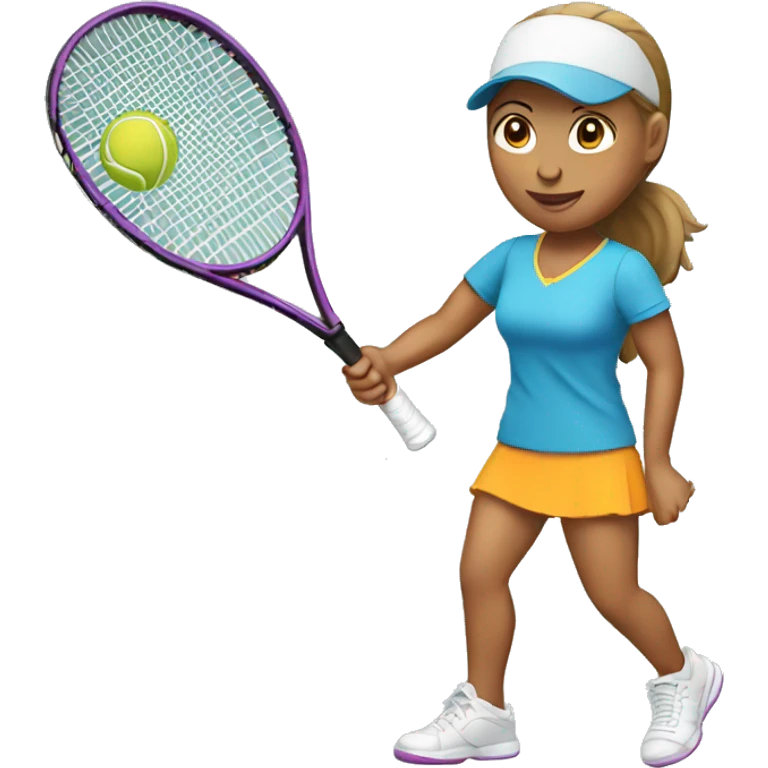 tennis player female with racquet emoji | AI Emoji Generator
