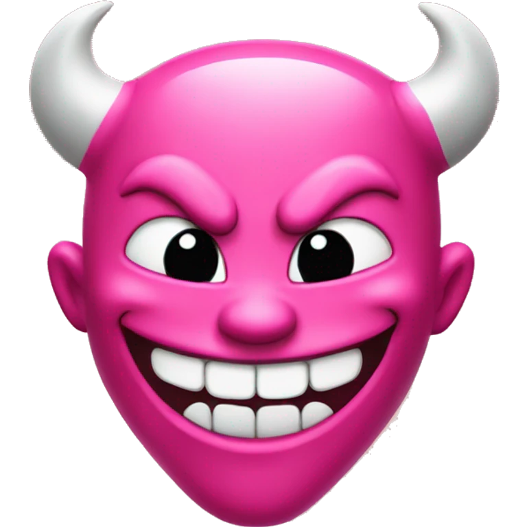 Laughing pink devil emoji emoji | AI Emoji Generator