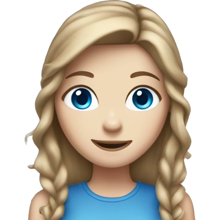 A white girl with brown hair and blue eyes raising the roof emoji | AI ...