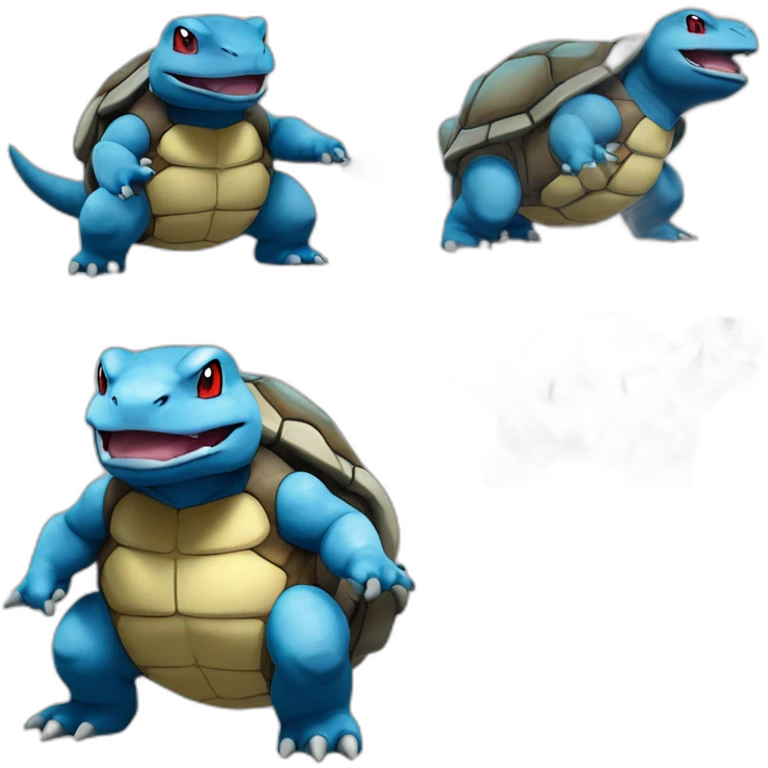 pokemon blastoise ultra powerful lvl 99 red color emoji | AI Emoji ...