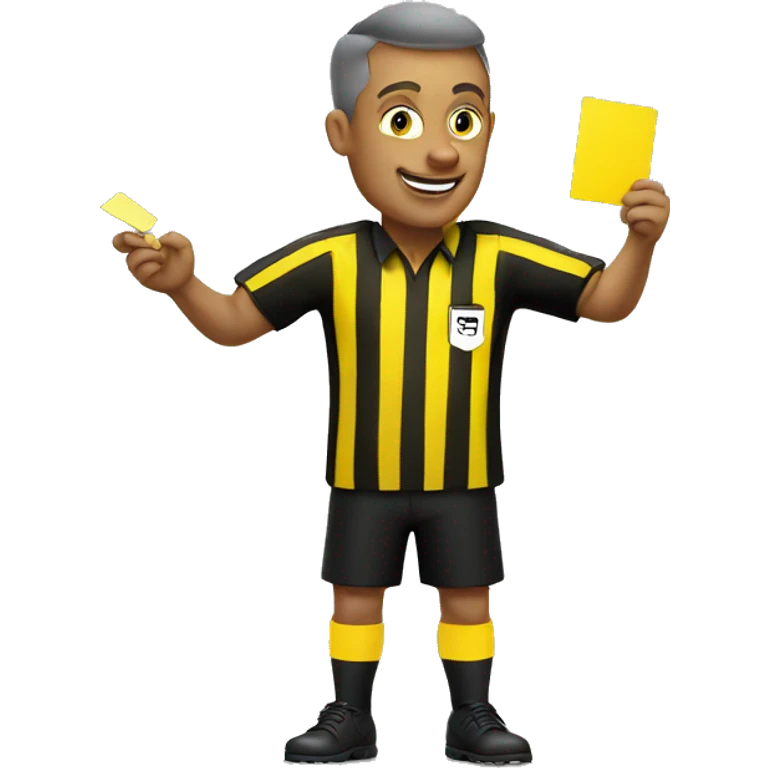 smiley referee showing yellow card emoji | AI Emoji Generator