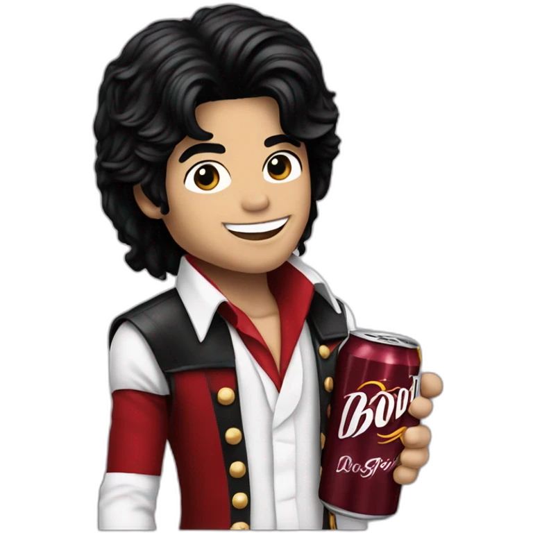 Michael Jackson boit du dr pepper emoji | AI Emoji Generator