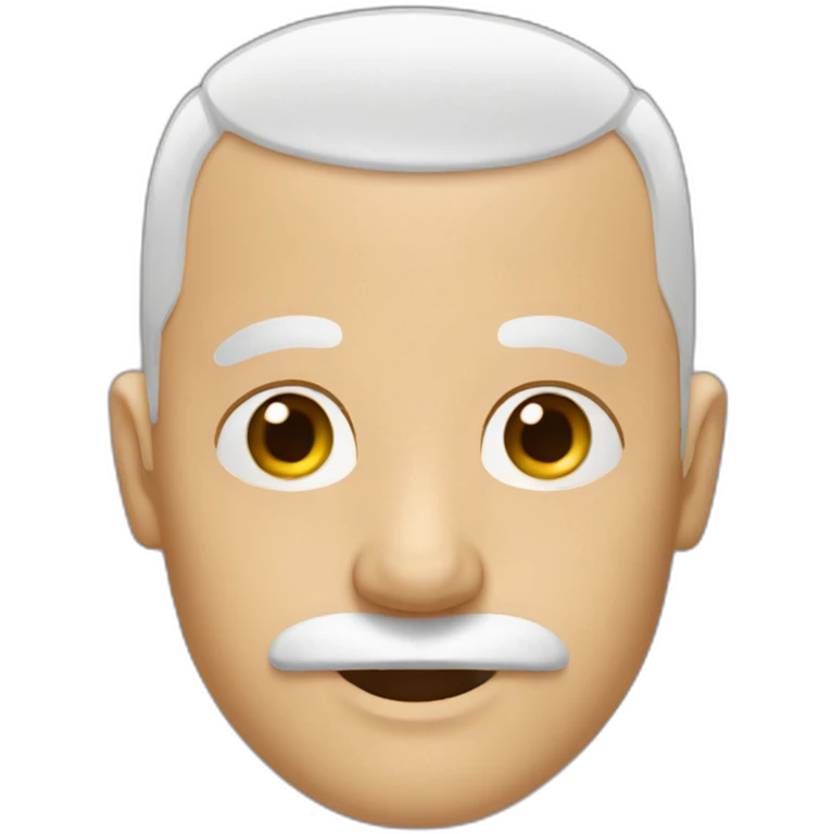 Bald-hair men with mustache emoji | AI Emoji Generator
