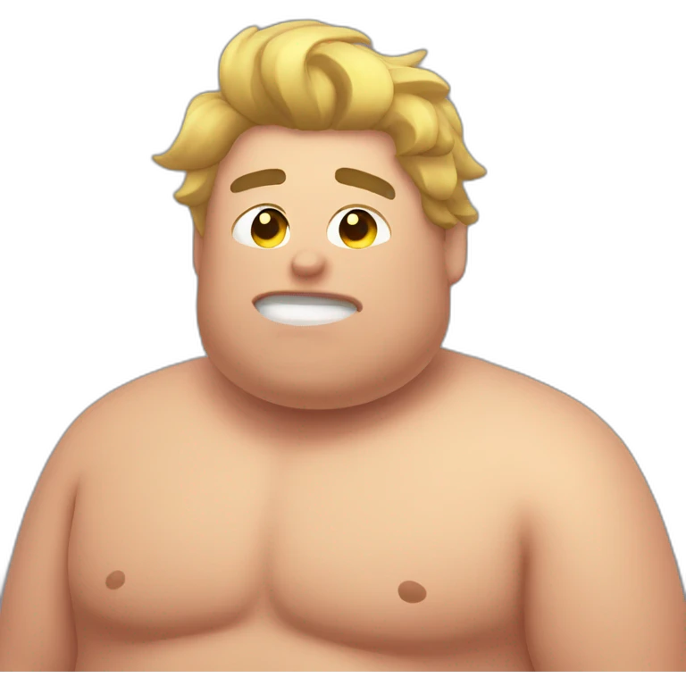 Fat discord mod shirtless emoji | AI Emoji Generator