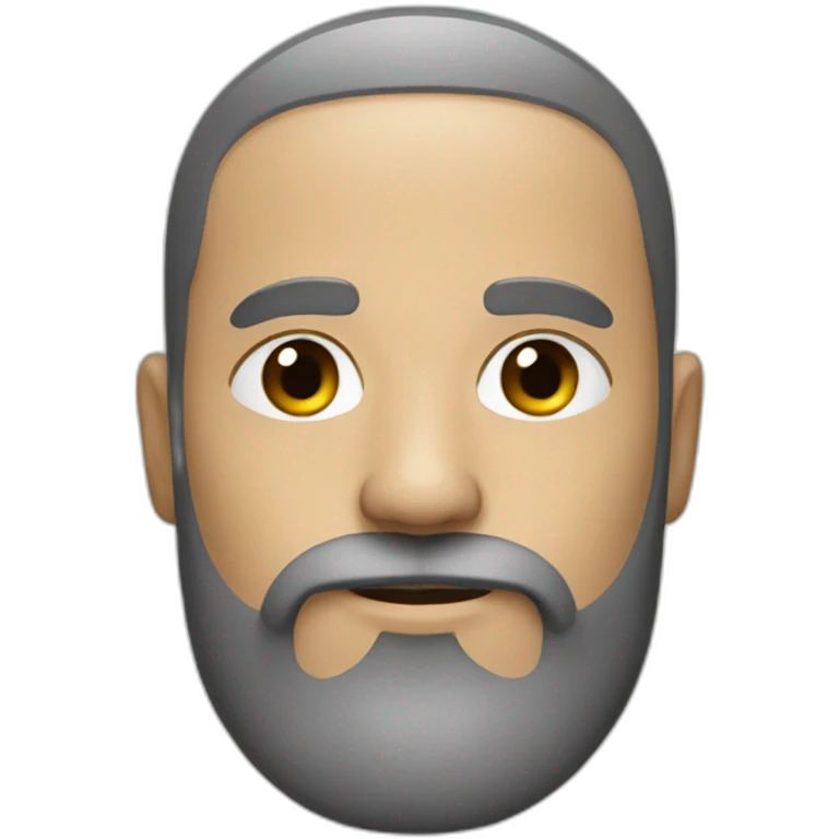 White man with black thick and long beard emoji | AI Emoji Generator