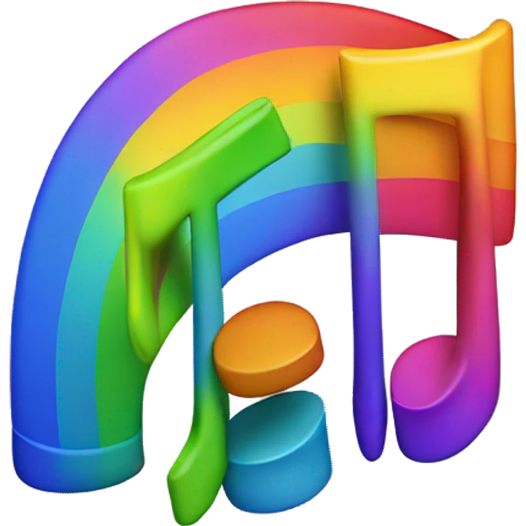 Rainbow music notes emoji | AI Emoji Generator