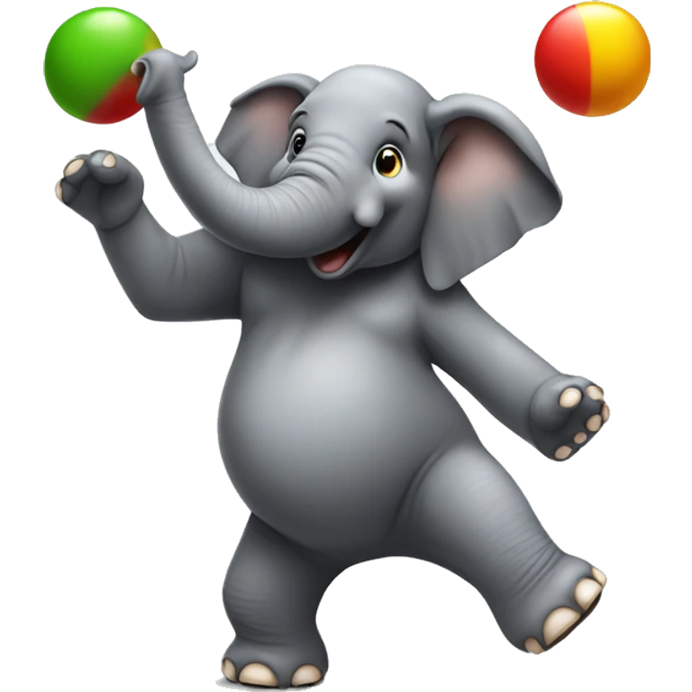 an elephant juggling emoji | AI Emoji Generator