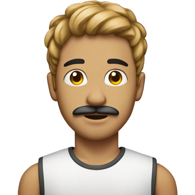 A 27-year-old wheat-skinned boy with stubble and a mustache emoji | AI ...
