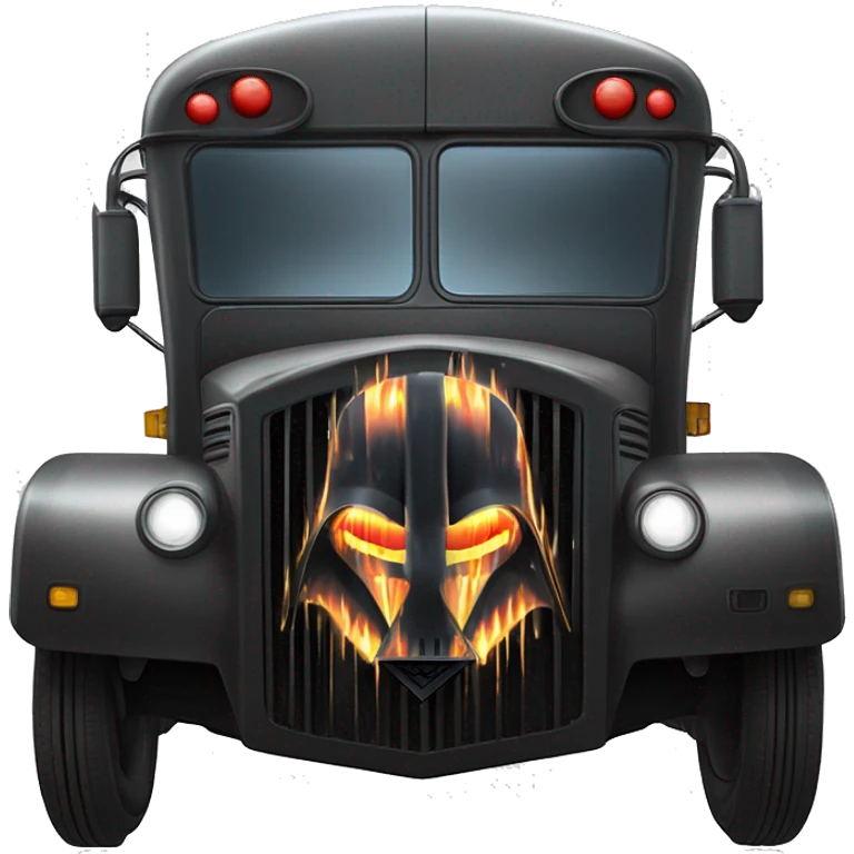 Darth Vader’s Batman-armored 1936 graphite colored school bus with ...