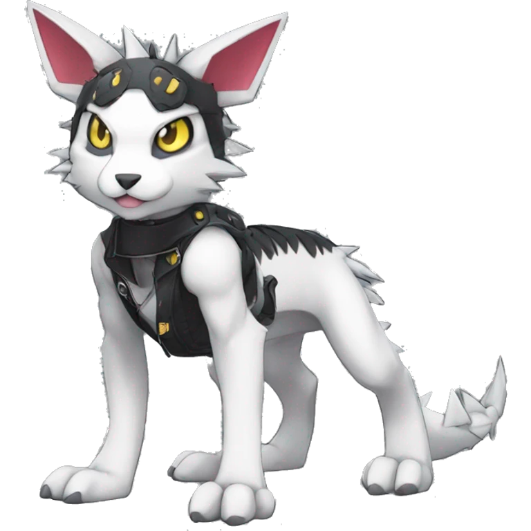 cute cool edgy sharp punk Digimon-Fakemon-animal full body emoji | AI ...