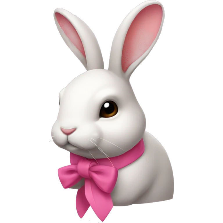 Conejo con lazo rosa emoji | AI Emoji Generator