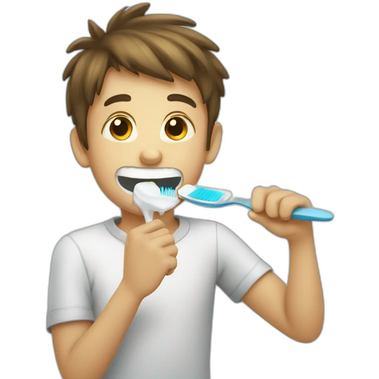 boy brushing teeth emoji | AI Emoji Generator