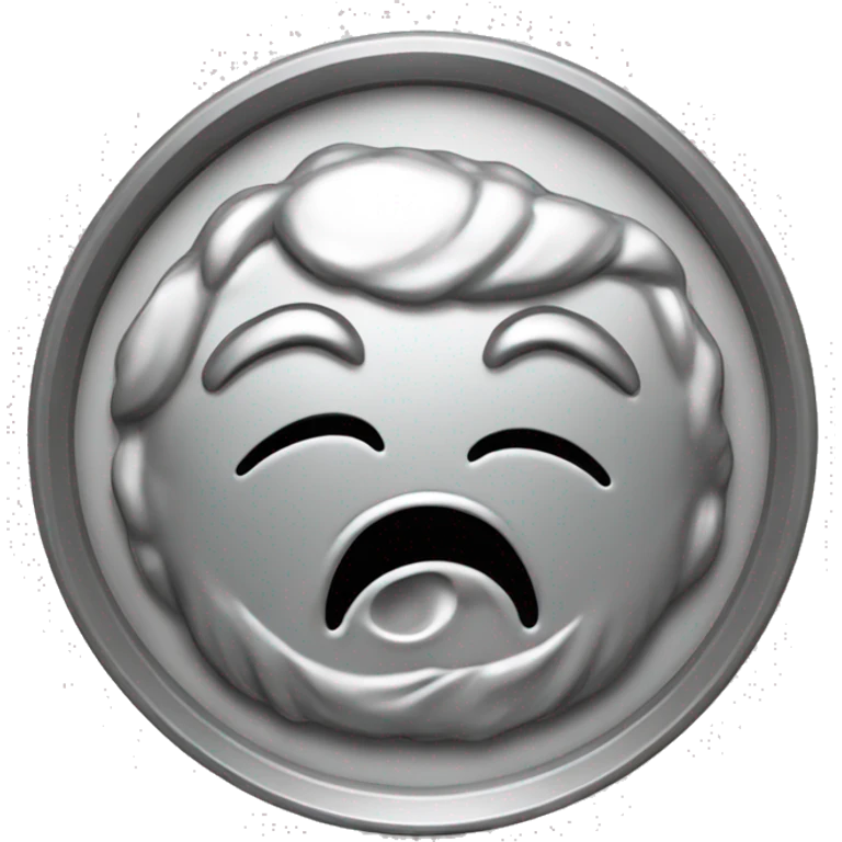 silver coin of poop emoji engraved emoji | AI Emoji Generator