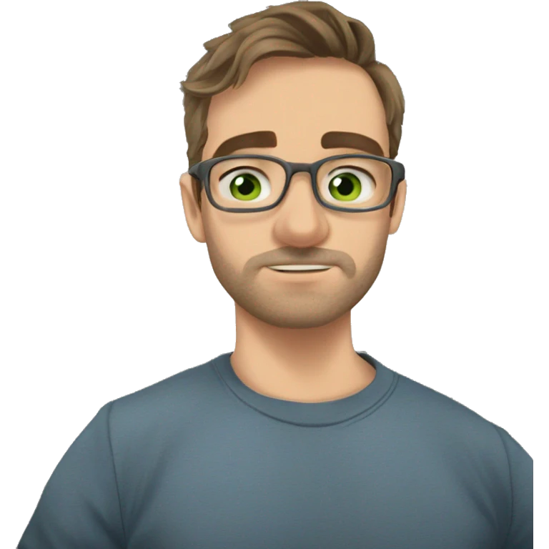intense gaze portrait glasses man emoji | AI Emoji Generator