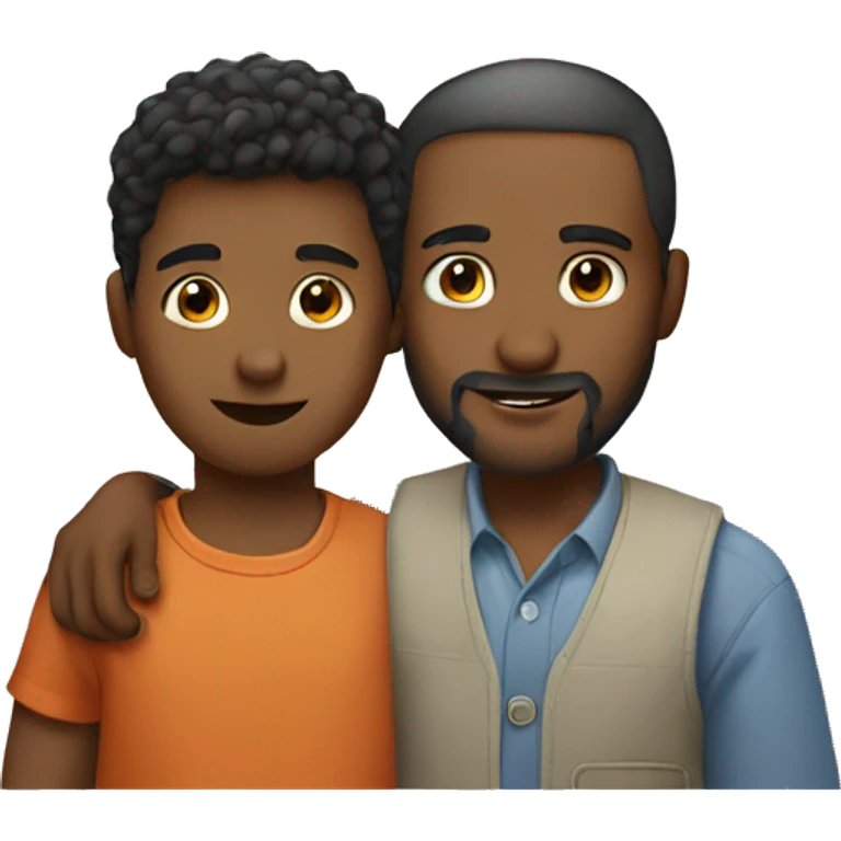 Son with his father emoji | AI Emoji Generator