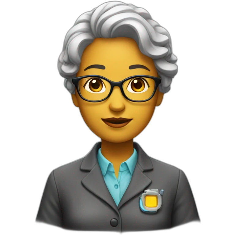 One Woman intelligent intelectual and digital emoji | AI Emoji Generator