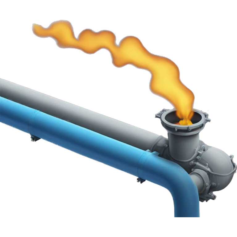 Gas pipeline with blue fire emoji | AI Emoji Generator