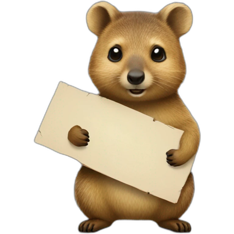 quokka holding warning sign emoji | AI Emoji Generator