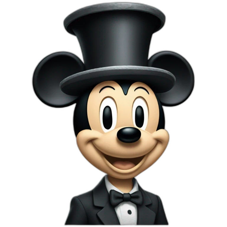 mickey mouse from steamboat willie emoji | AI Emoji Generator