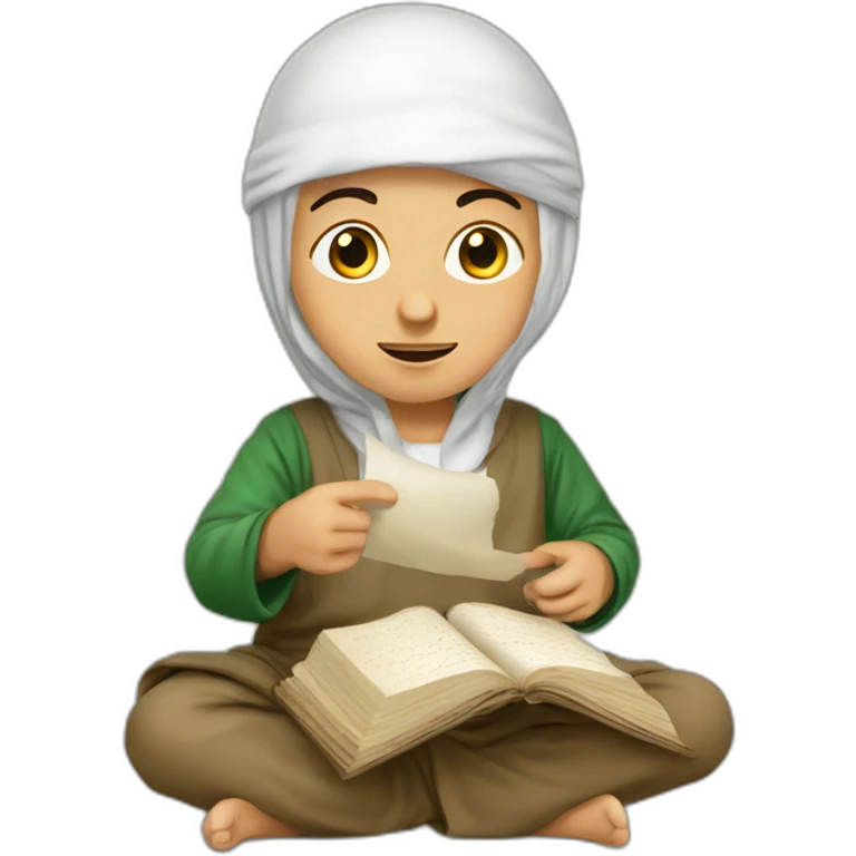 short algerian dwarf kid fabricating islamic evidence emoji | AI Emoji Generator