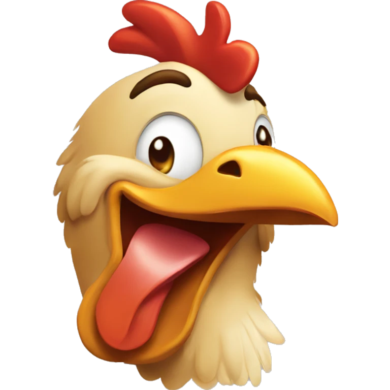 A pice of chicken smiling and saying “don pollo” emoji | AI Emoji Generator